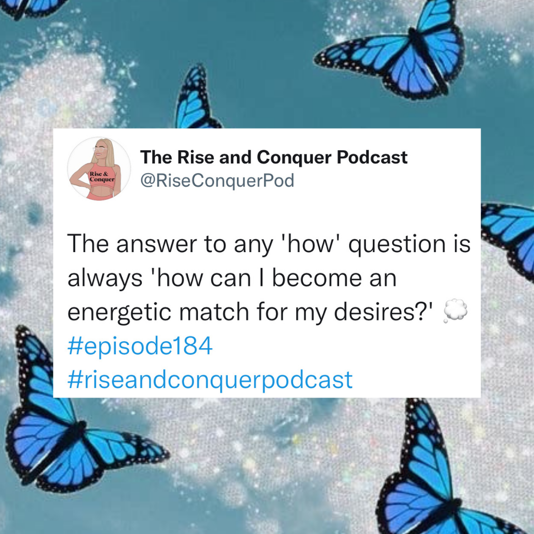 This is the answer to any “how…?” question you have – Rise and Conquer